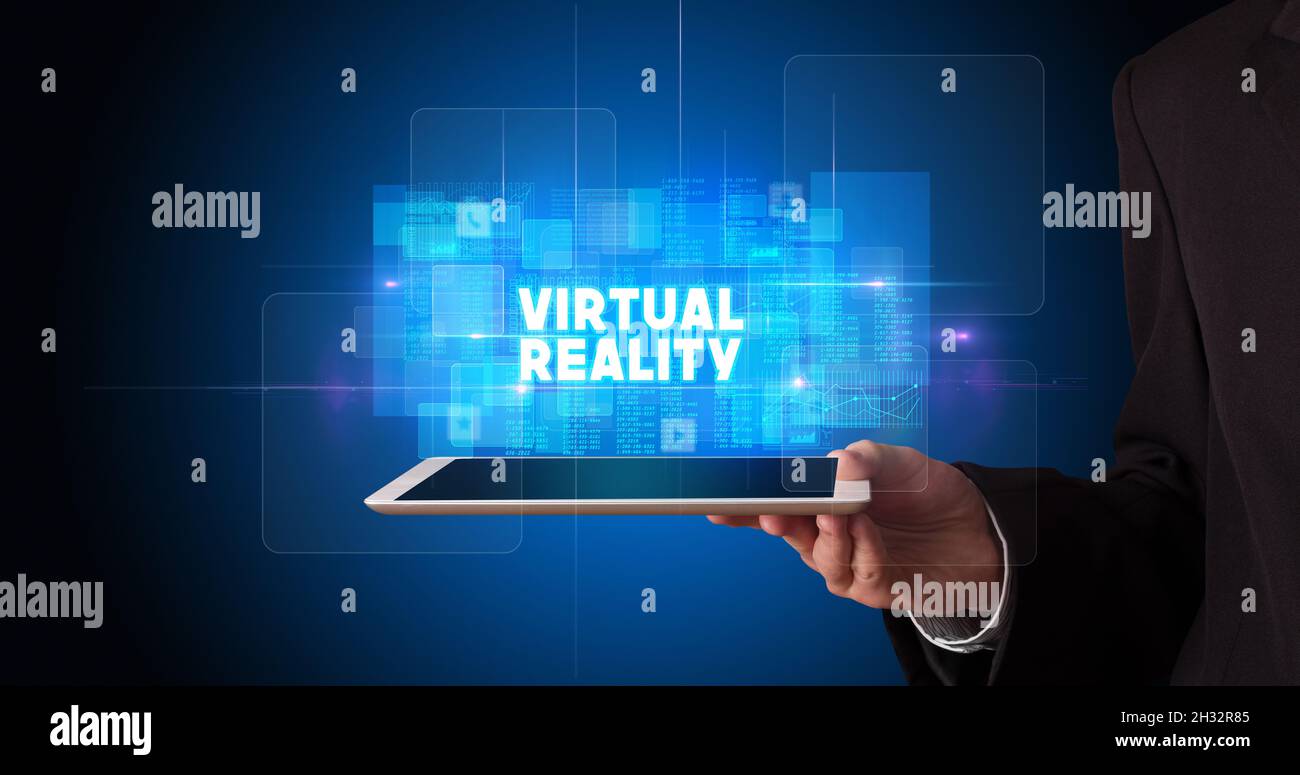 Person holding tablet, technology concept Stock Photo - Alamy