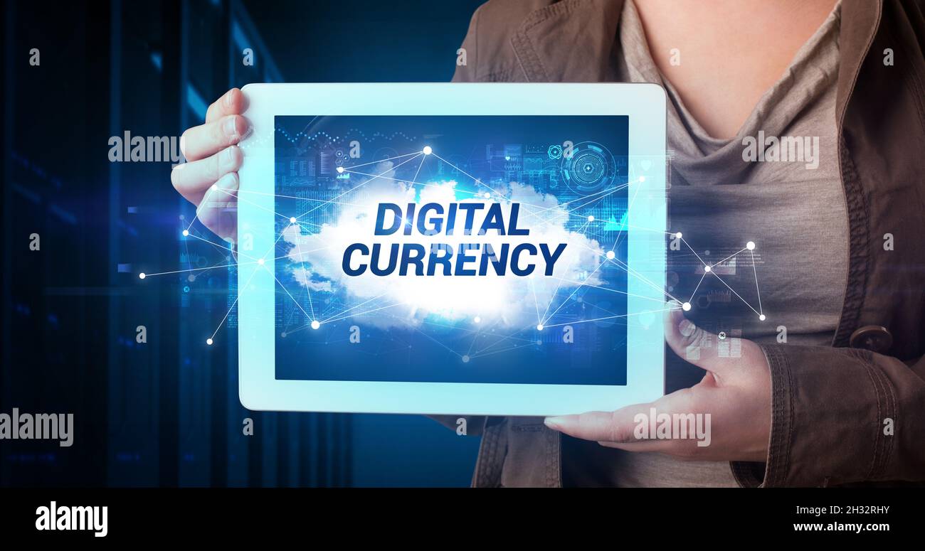 Person holding tablet, technology concept Stock Photo - Alamy