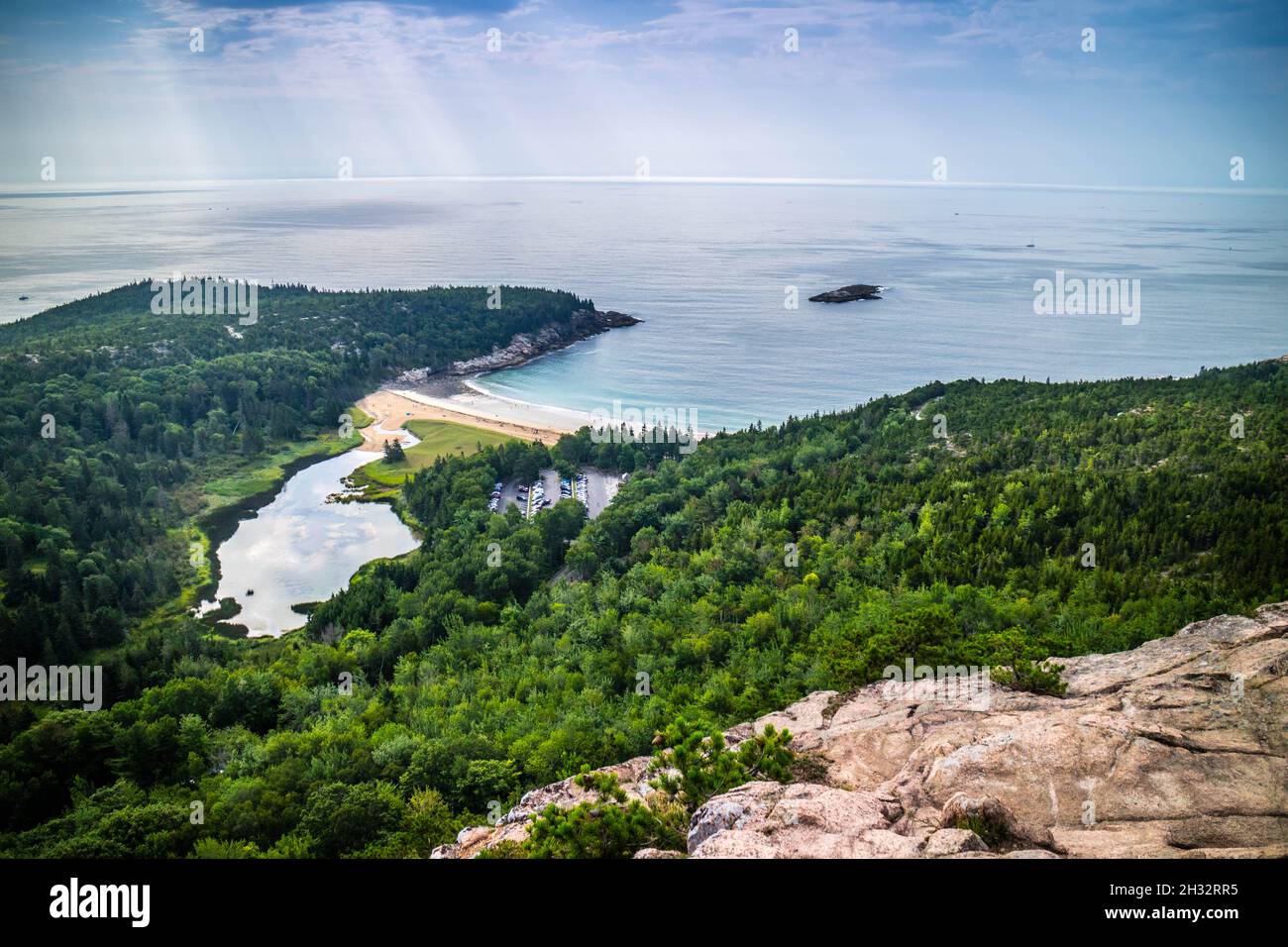 Scenic view of the awe inspiring nature's landscape in Acadia National ...