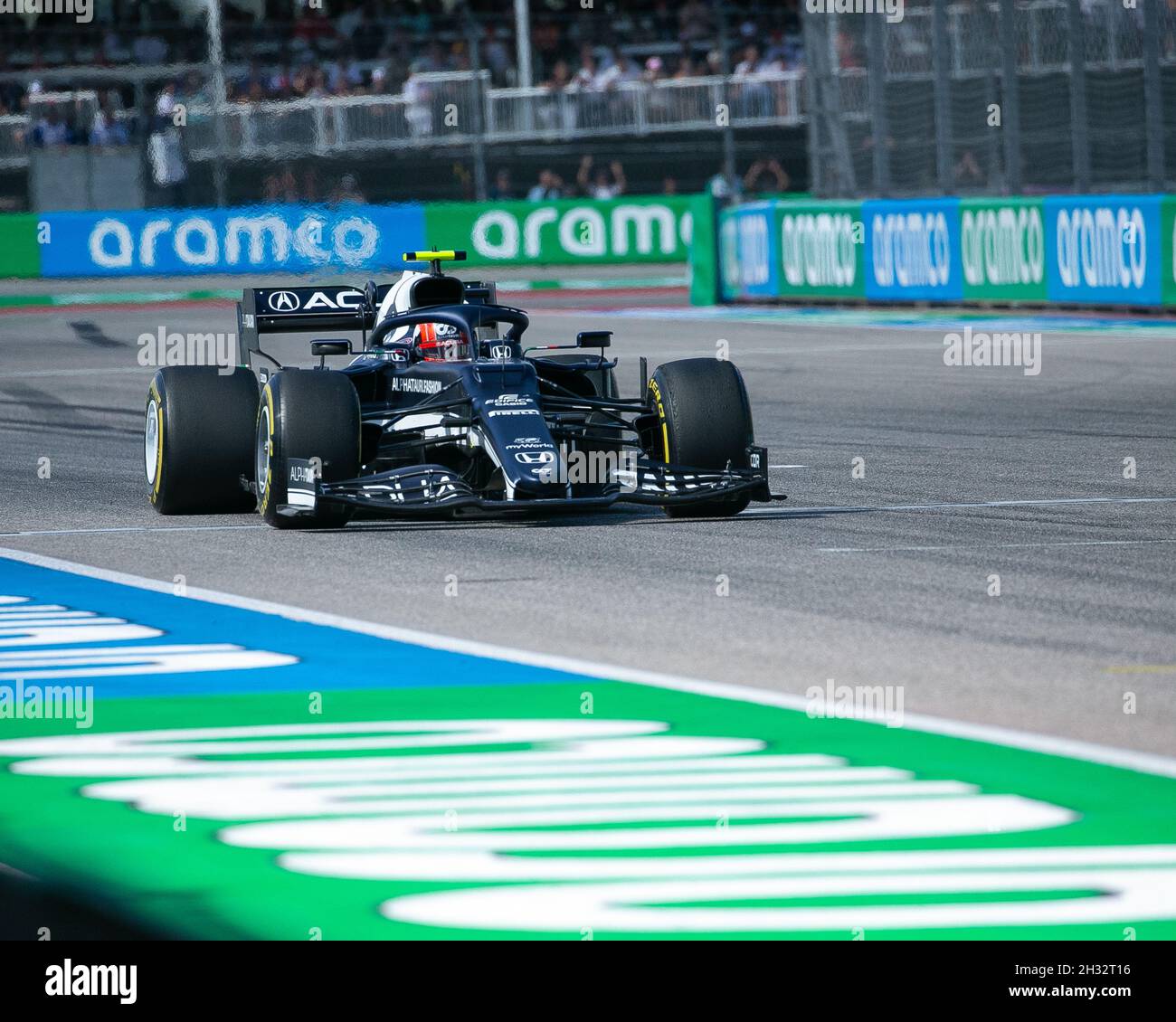 UNKNOWN drives during the race at the Formula Aramco United States ...