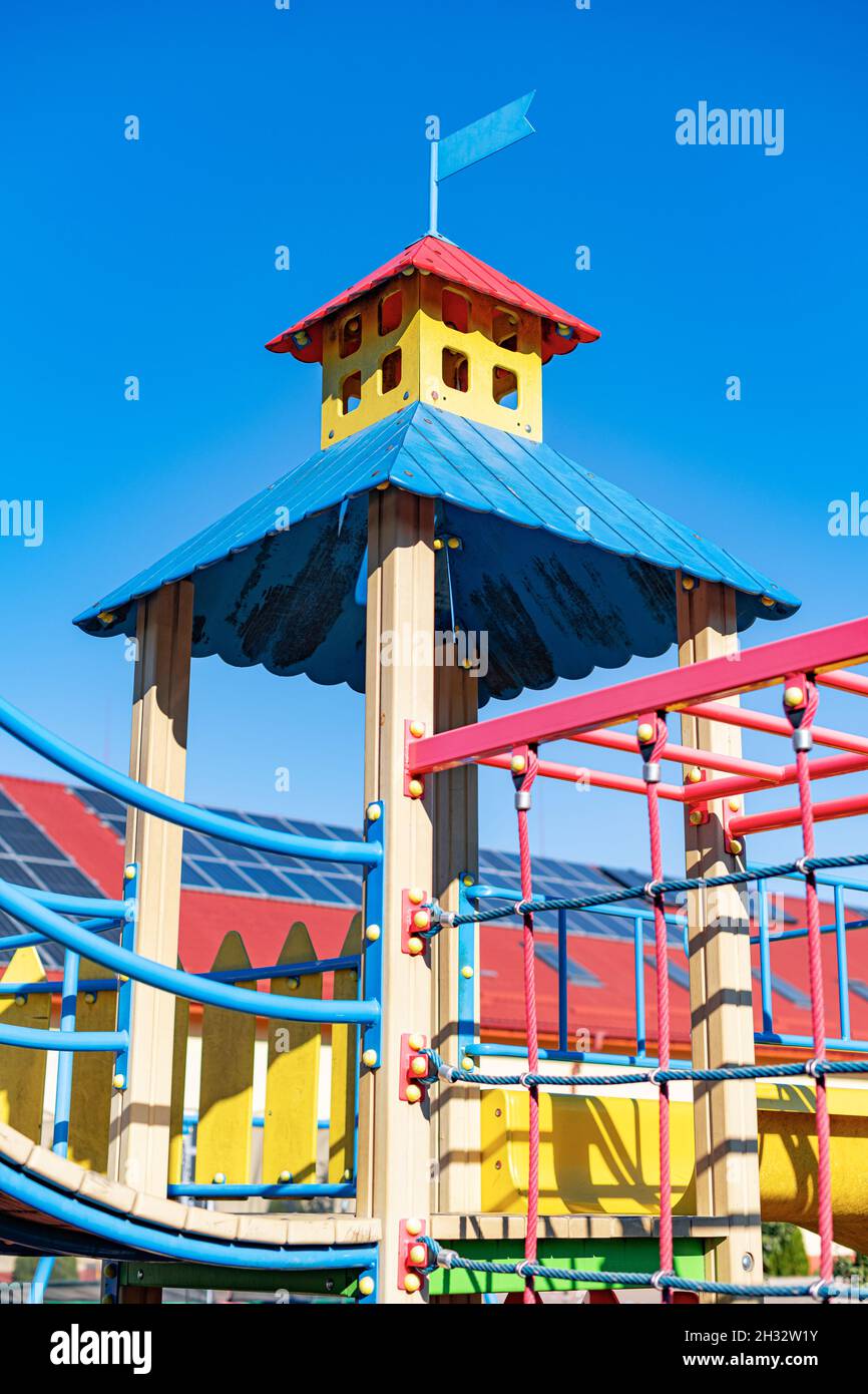 Children's multi-colored open-air playground Stock Photo - Alamy