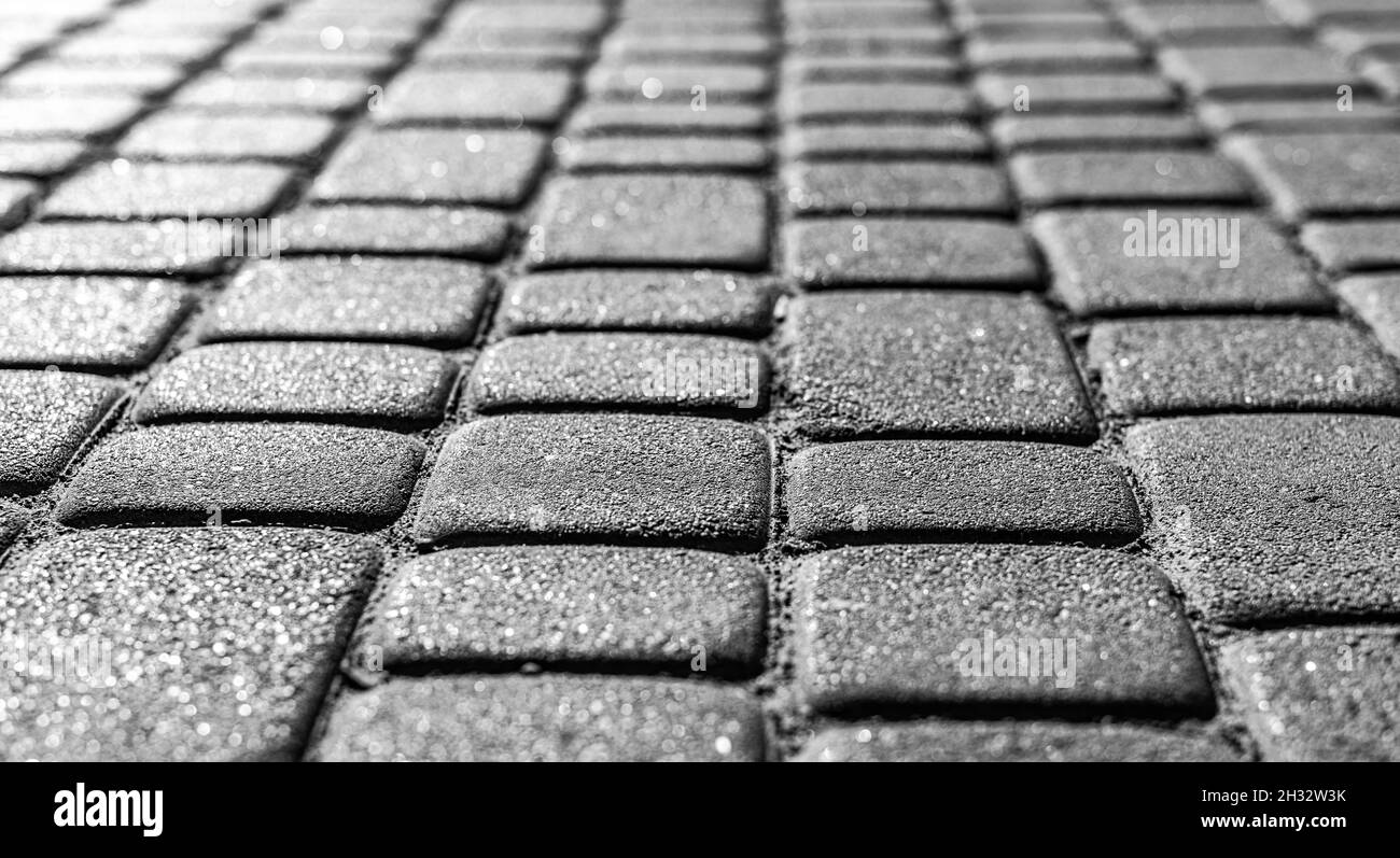 Brick stone street road Stock Photo - Alamy