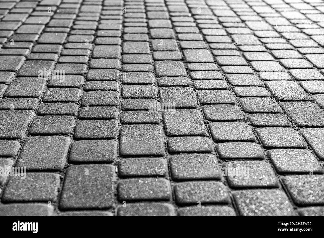 Brick stone street road Stock Photo - Alamy