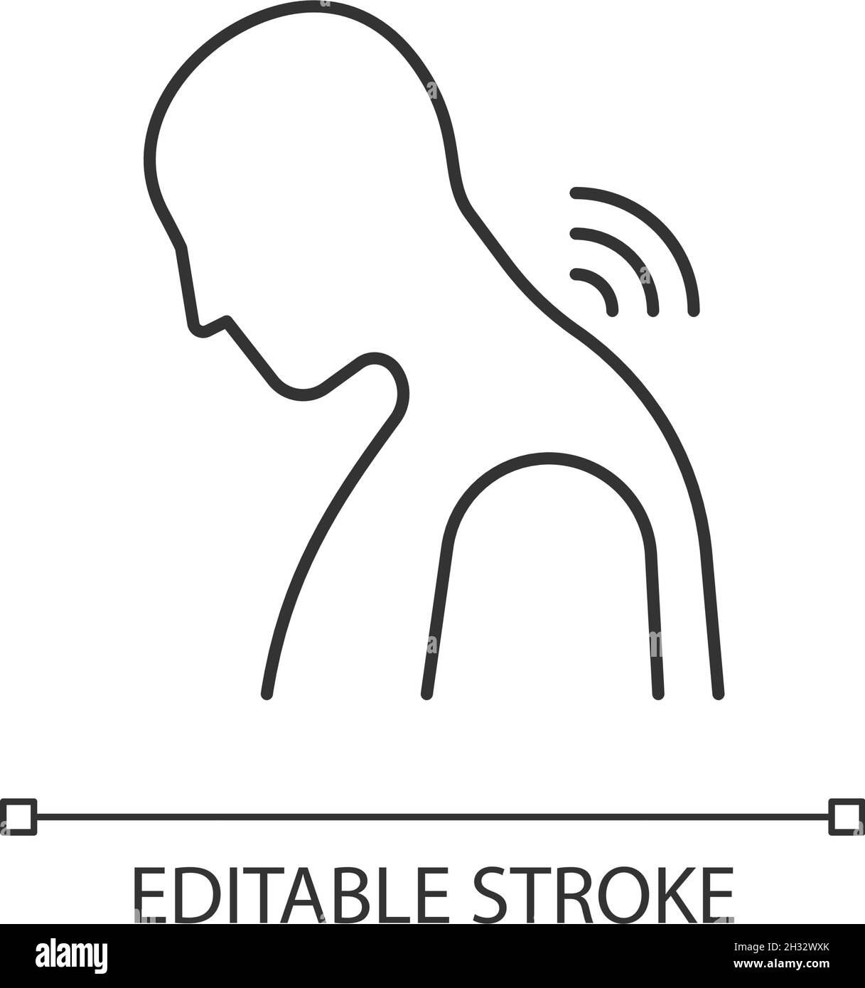 Neck rheumatism linear icon Stock Vector Image & Art - Alamy