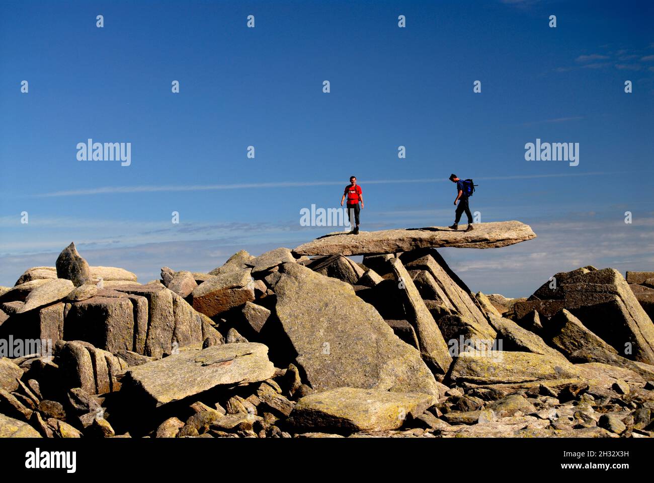 The famous Cantilever on the Glyders, Snowdonia Stock Photo - Alamy