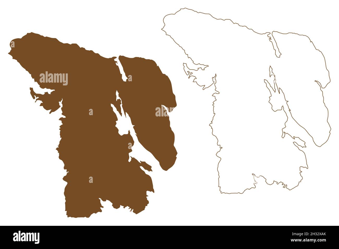 Alexander archipelago map hi-res stock photography and images - Alamy