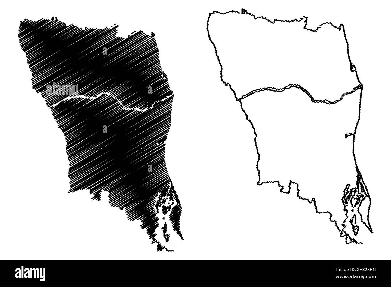 Nellore district (Andhra Pradesh State, Republic of India) map vector ...