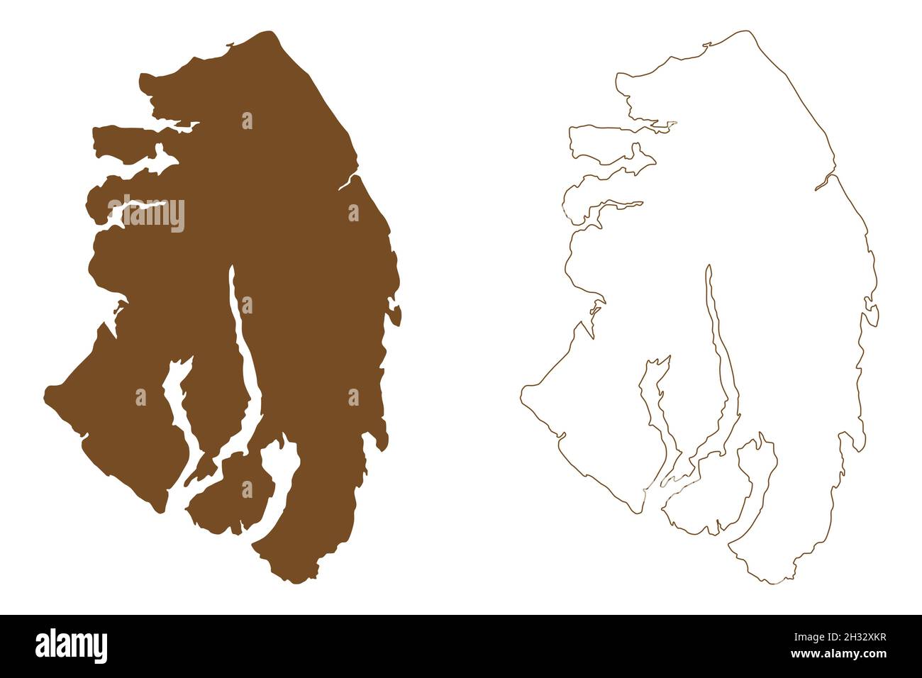 Alexander archipelago map hi-res stock photography and images - Alamy