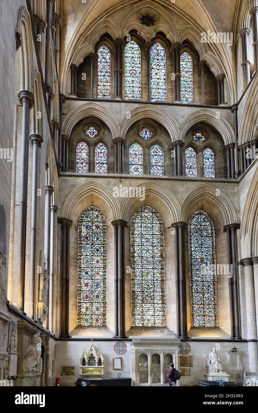Salisbury Cathedral Stained Glass window in the North Transept ...