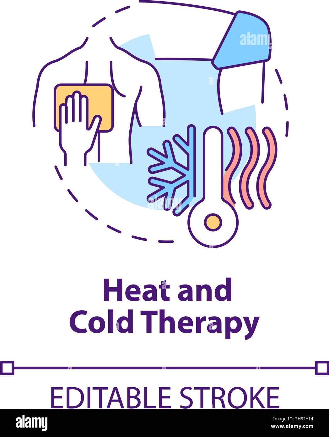 Heat and cold therapy concept icon Stock Vector Image & Art - Alamy