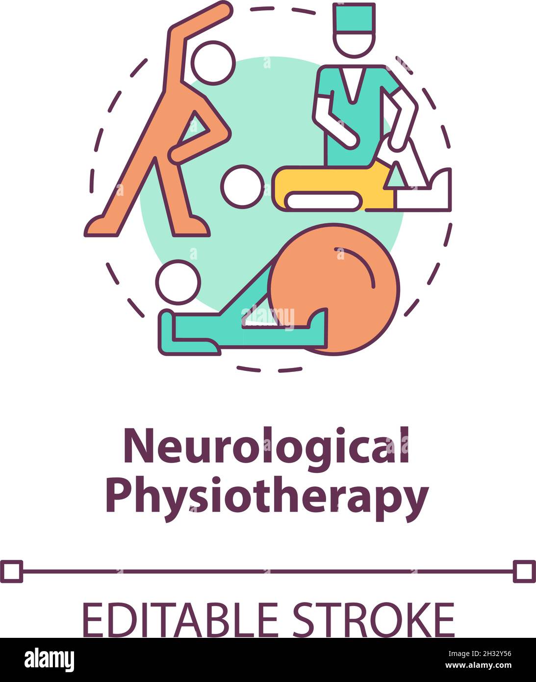 Neurological physiotherapy concept icon Stock Vector Image & Art - Alamy