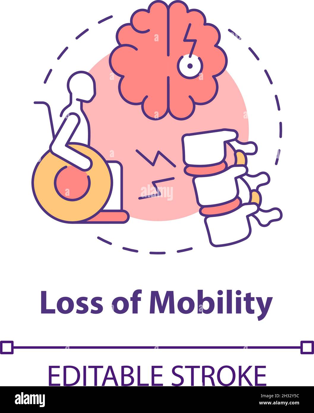 Loss of mobility concept icon Stock Vector Image & Art - Alamy