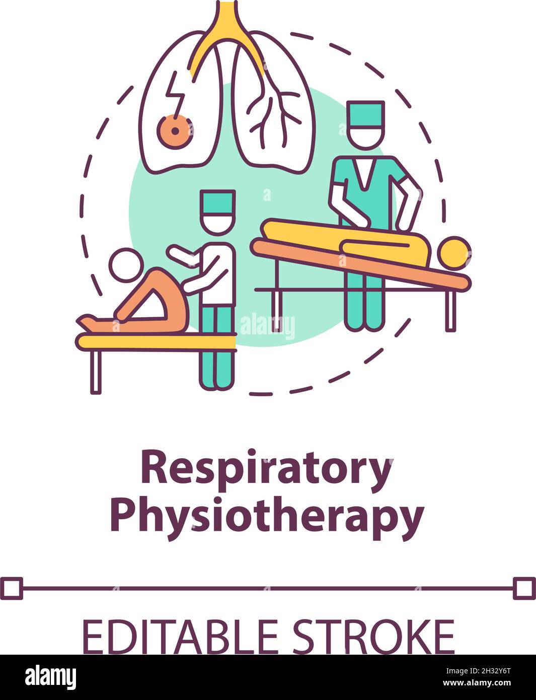 Respiratory physiotherapy concept icon Stock Vector Image & Art - Alamy