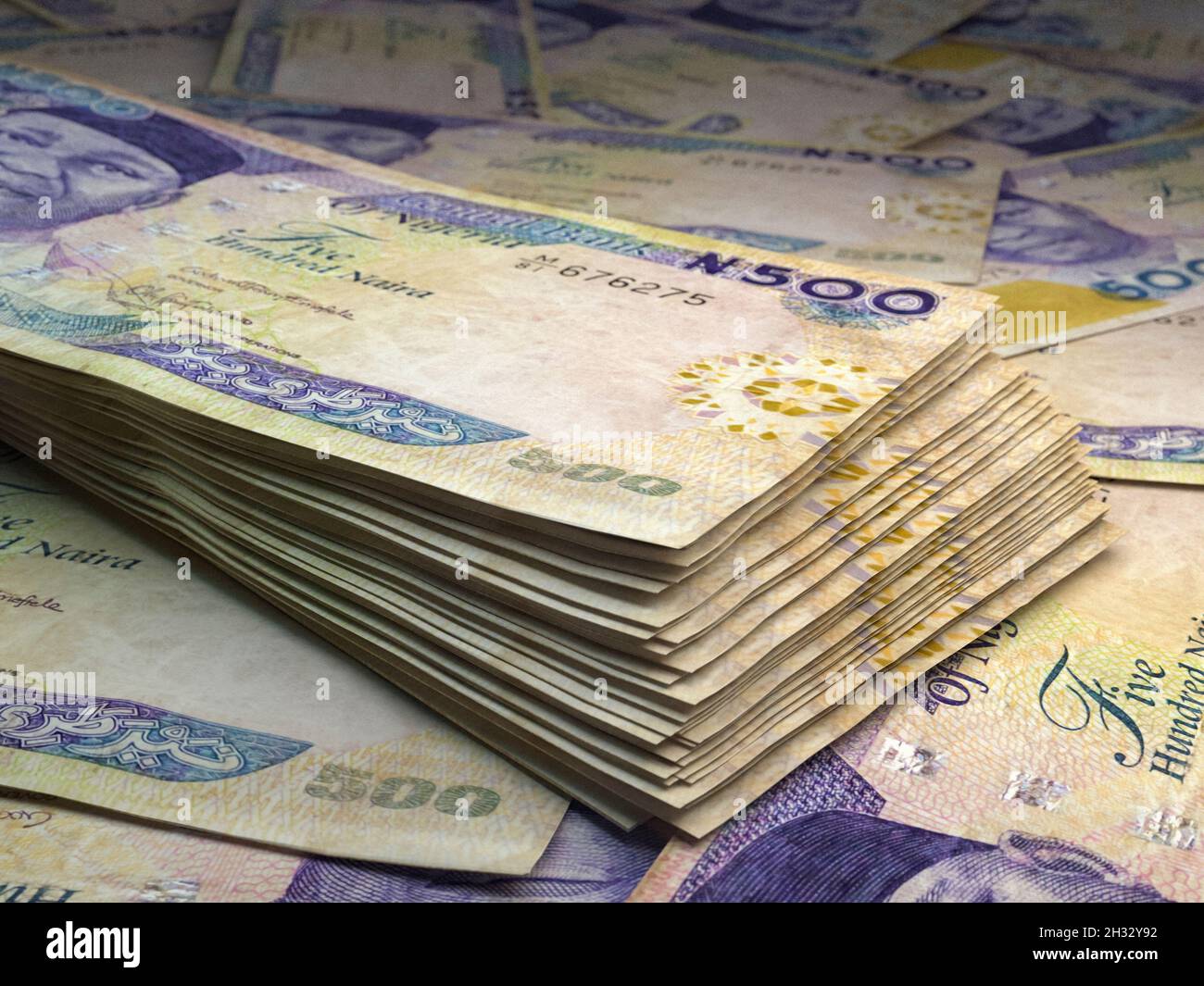 Money of Nigeria. Nigerian naira bills. NGN banknotes. 500 polymer ...