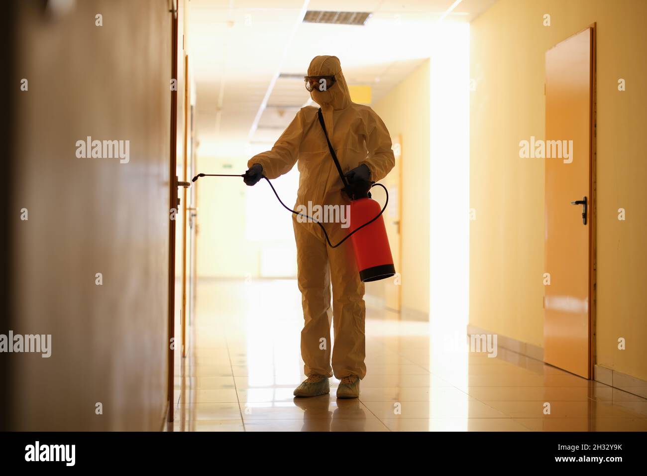 Virus disinfection service cleans the house Stock Photo - Alamy