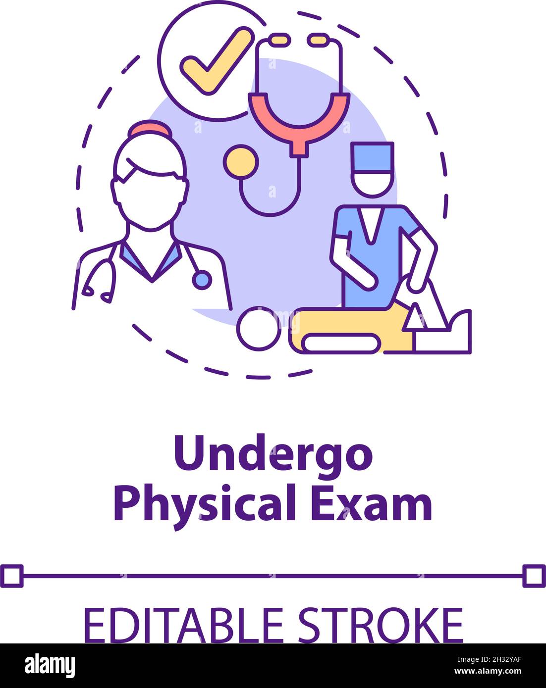 Undergo physical exam concept icon Stock Vector Image & Art - Alamy