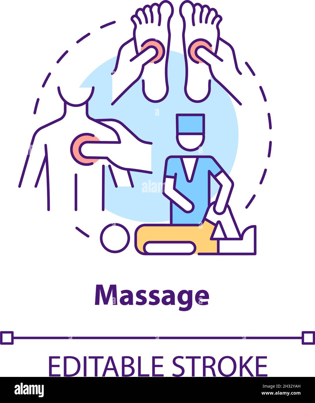 Massage concept icon Stock Vector Image & Art - Alamy