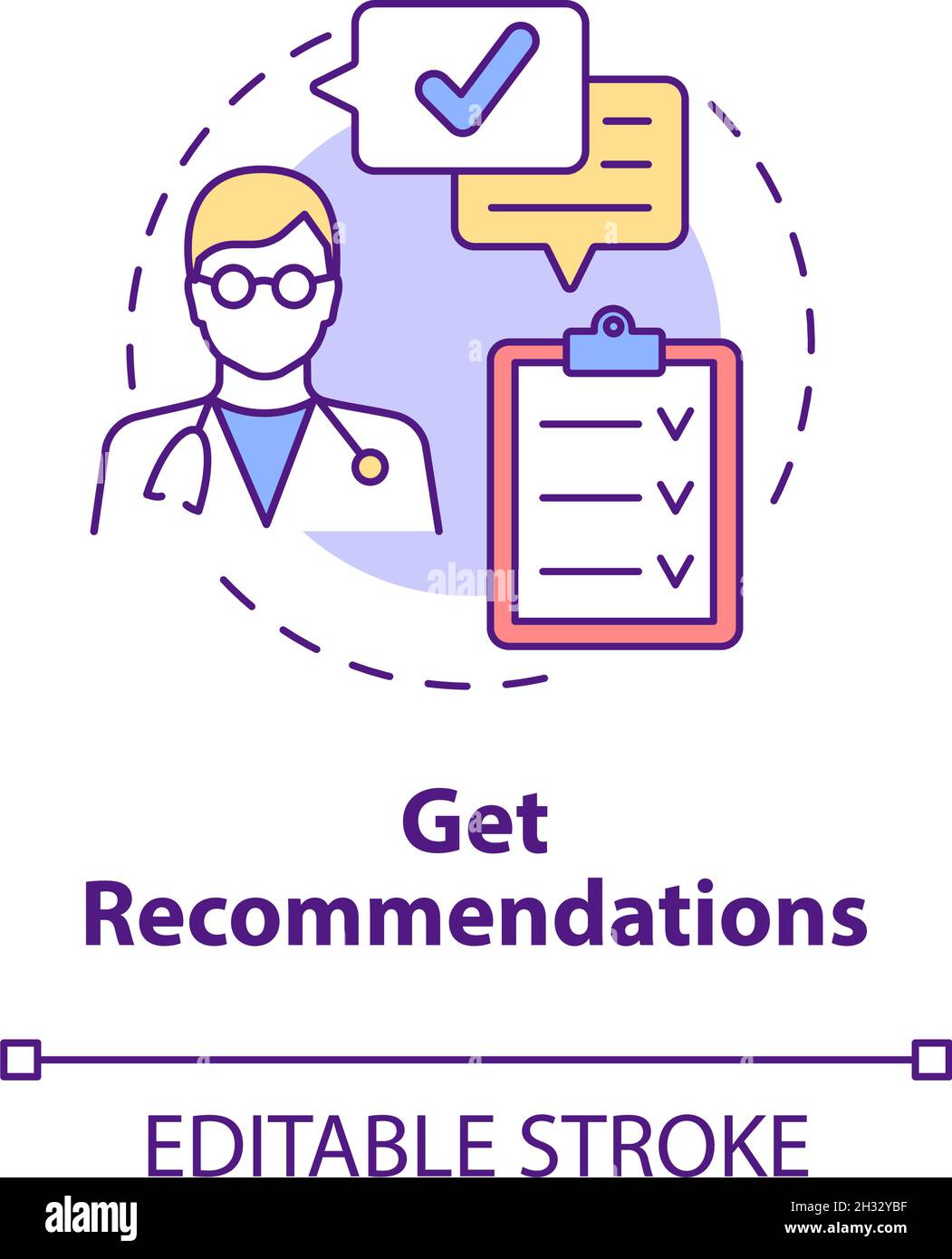 Get recommendations concept icon Stock Vector Image & Art - Alamy