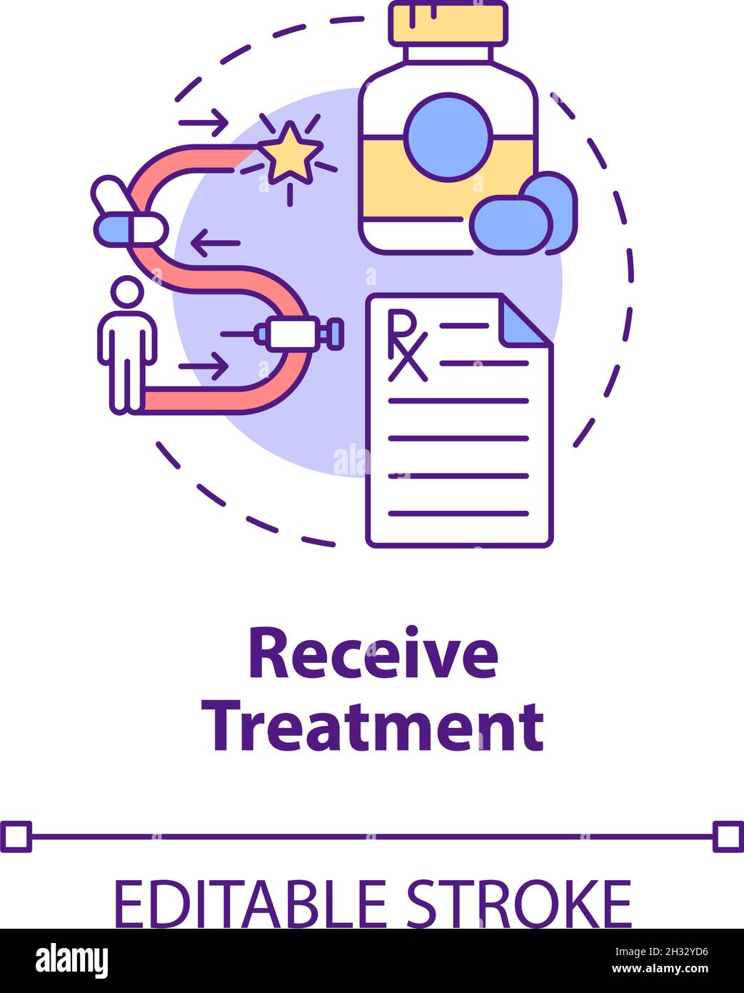 Receive treatment concept icon Stock Vector Image & Art - Alamy