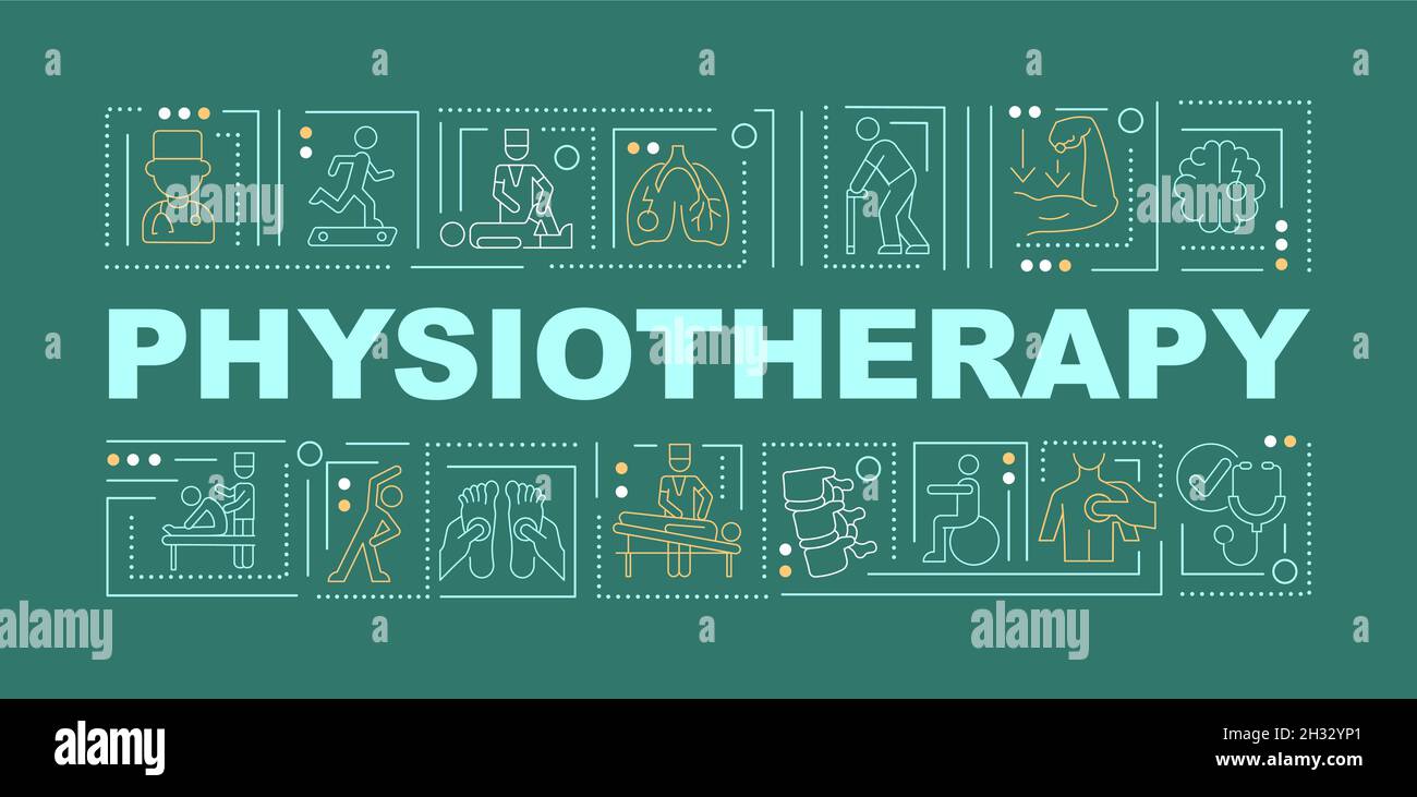Physiotherapy green word concepts banner Stock Vector Image & Art - Alamy