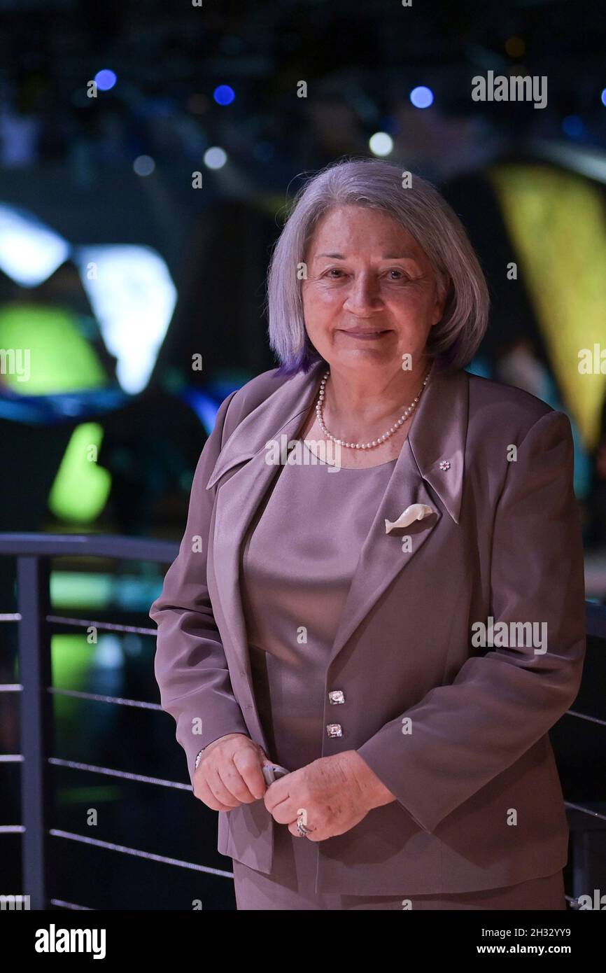 Mary May Simon, die Generalgouverneurin von Kanada, steht während des ...