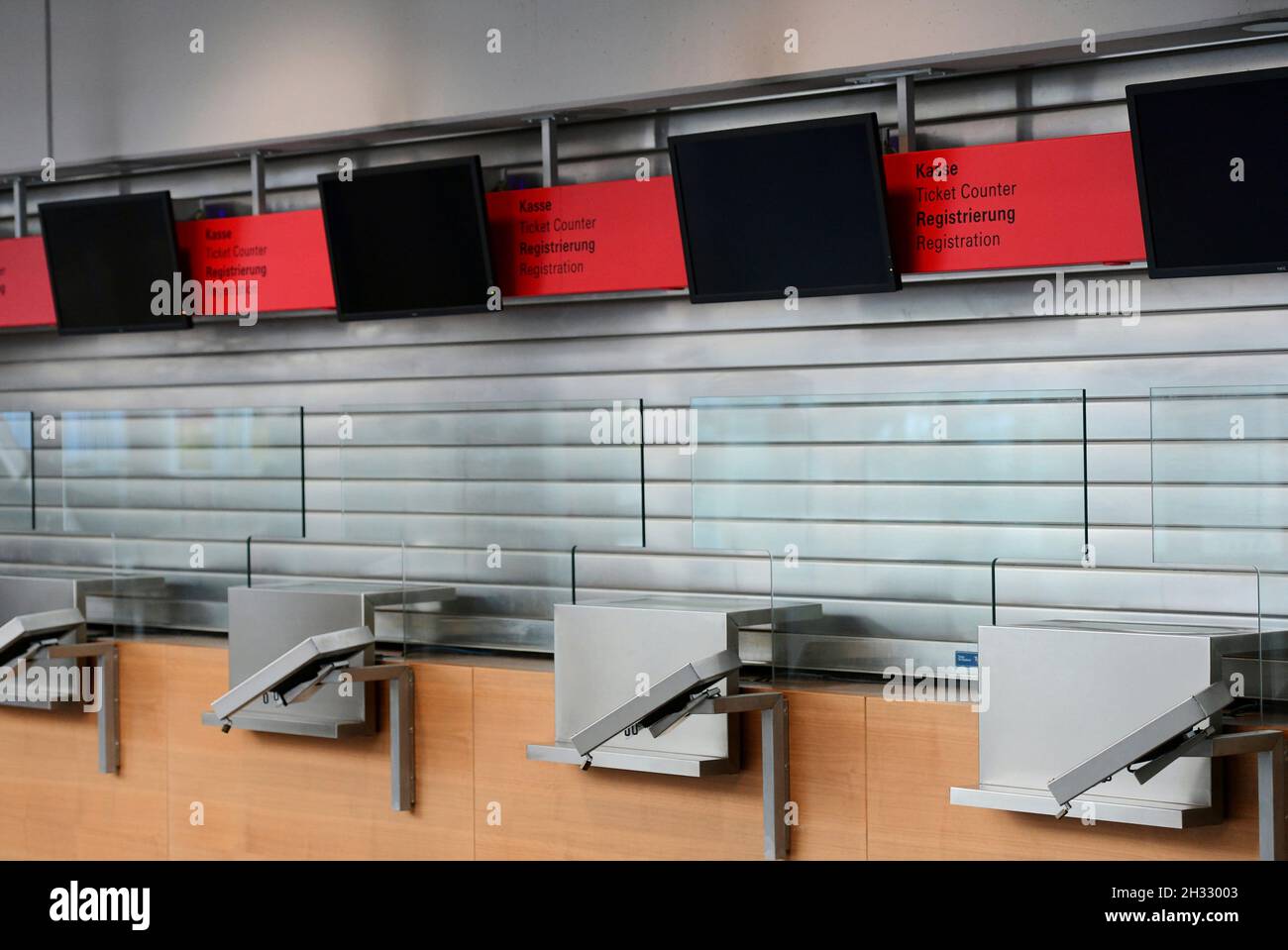 Empty Counters, Germany, city of Frankfurt, 21. October 2021. Photo ...