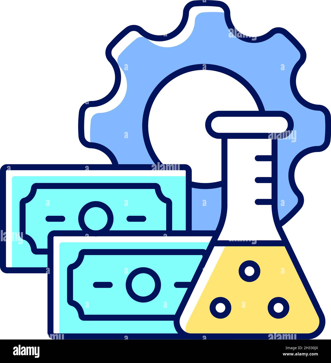 Investment into drug development RGB color icon Stock Vector Image ...