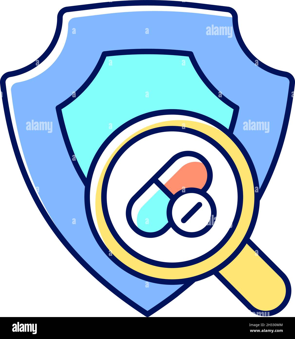 Checking safety of new drugs RGB color icon Stock Vector Image & Art ...