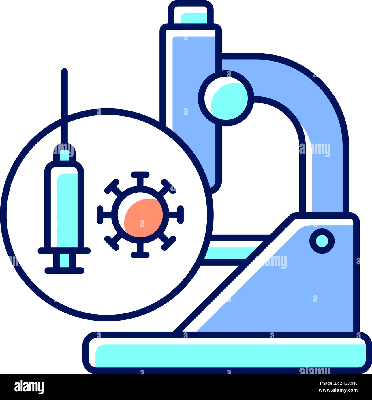 Testing vaccines RGB color icon Stock Vector Image & Art - Alamy