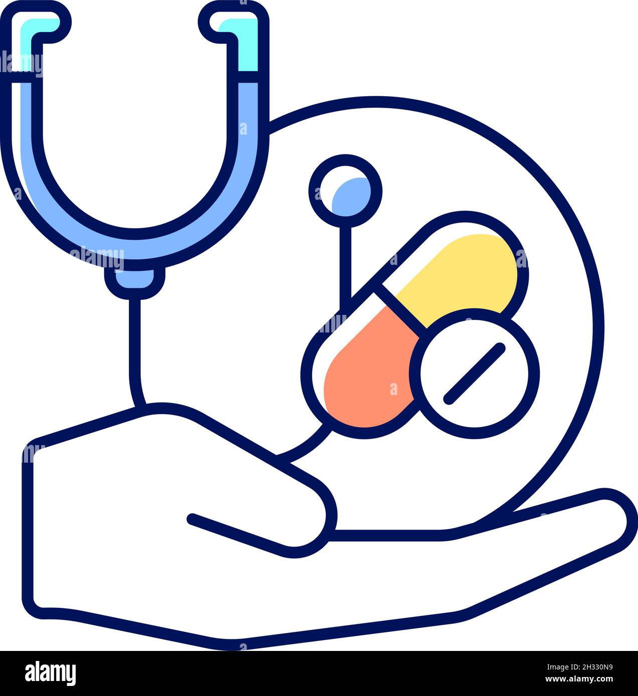 Improving treatment RGB color icon Stock Vector Image & Art - Alamy