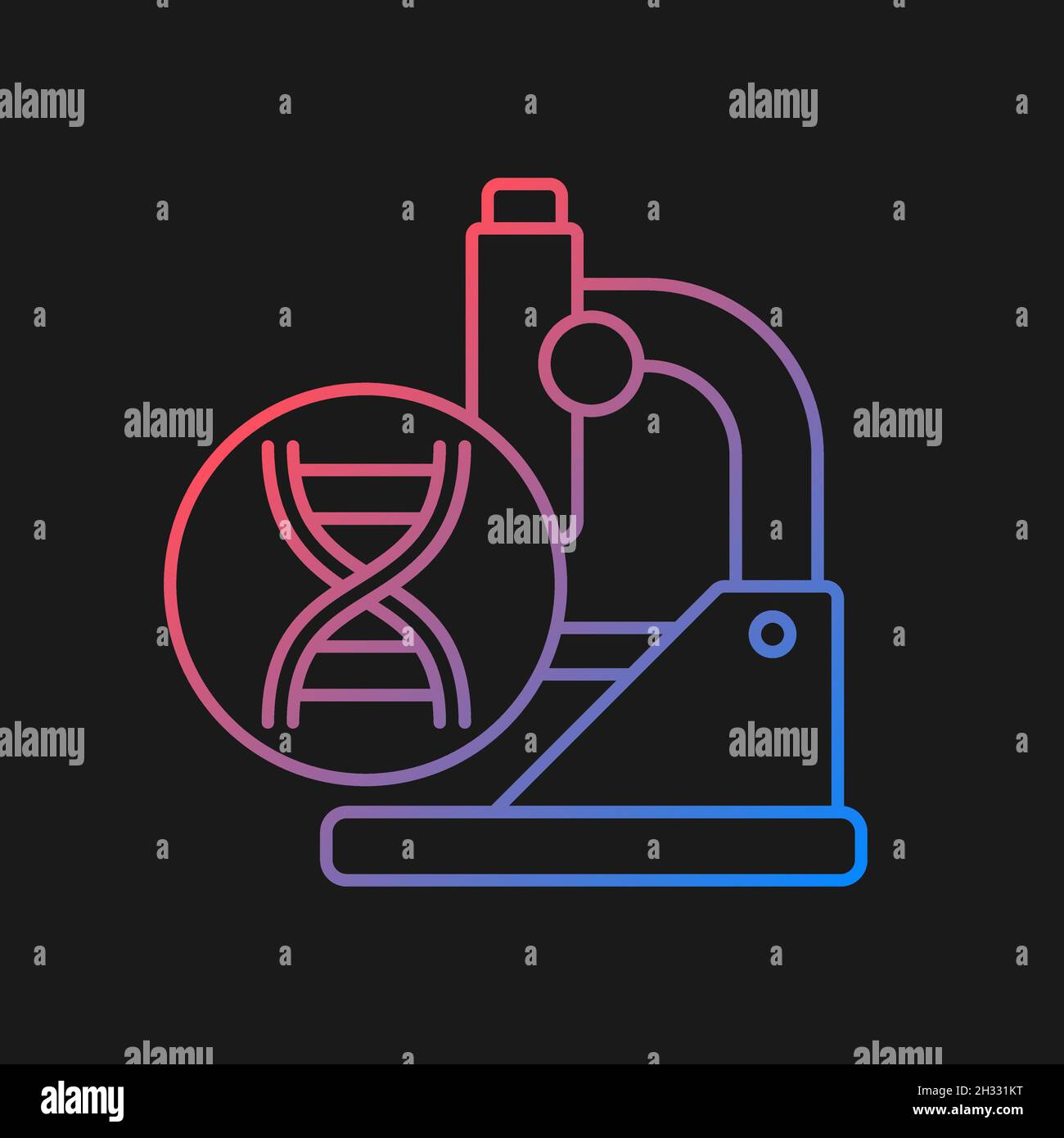 Genetic trials gradient vector icon for dark theme Stock Vector Image ...