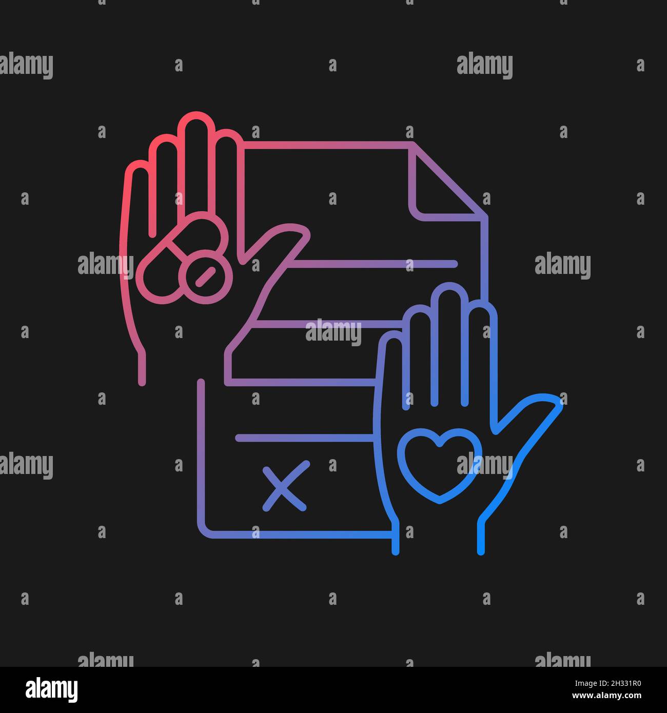 Informed consent gradient vector icon for dark theme Stock Vector Image ...