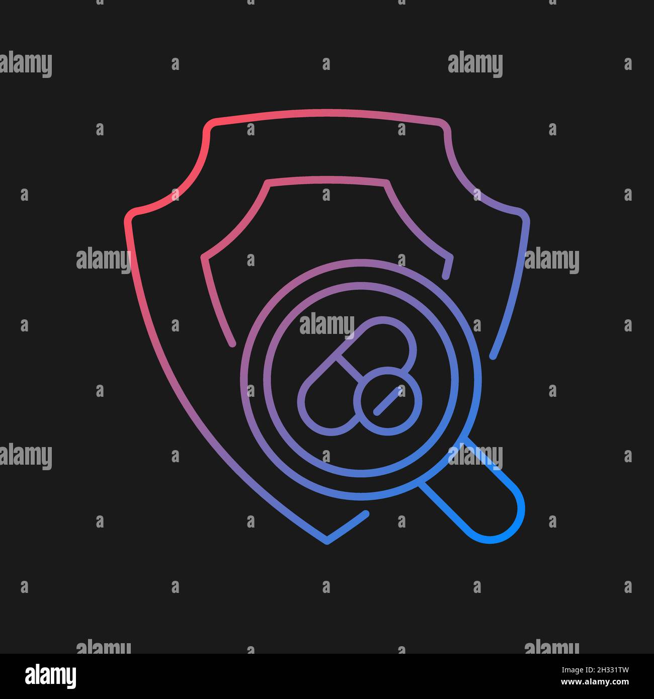 Checking safety of new drugs gradient vector icon for dark theme Stock ...