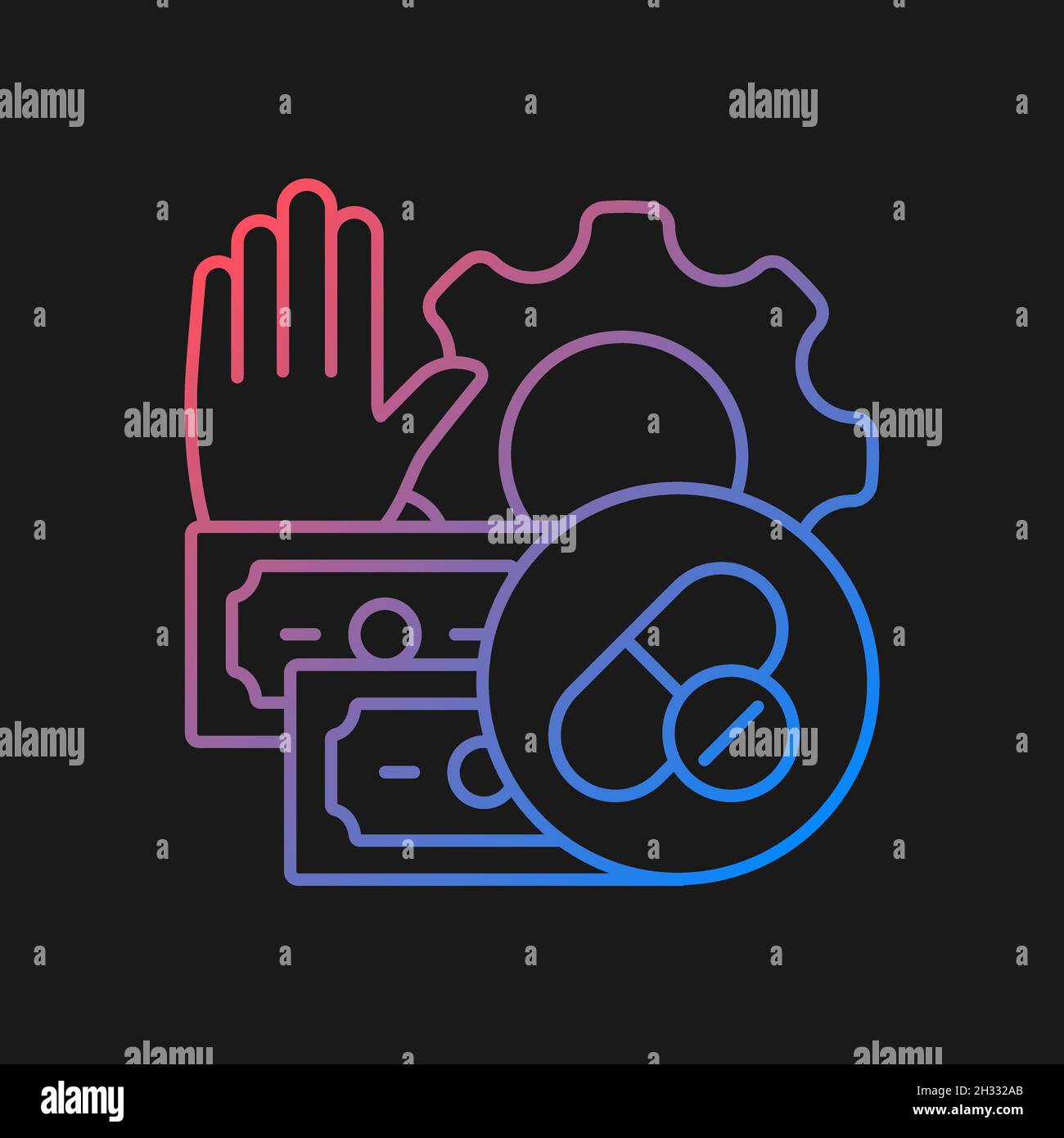 Feasibility studies gradient vector icon for dark theme Stock Vector ...