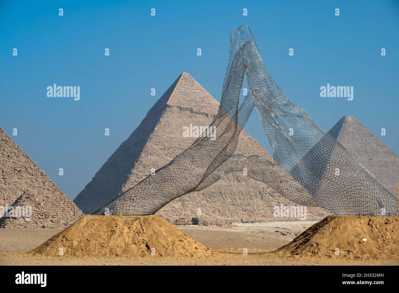 Cairo, Egypt, October 23, 2021, An installation by Italian artist ...