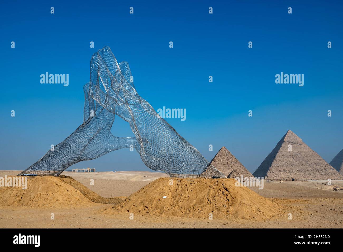 Cairo, Egypt, October 23, 2021, An installation by Italian artist ...