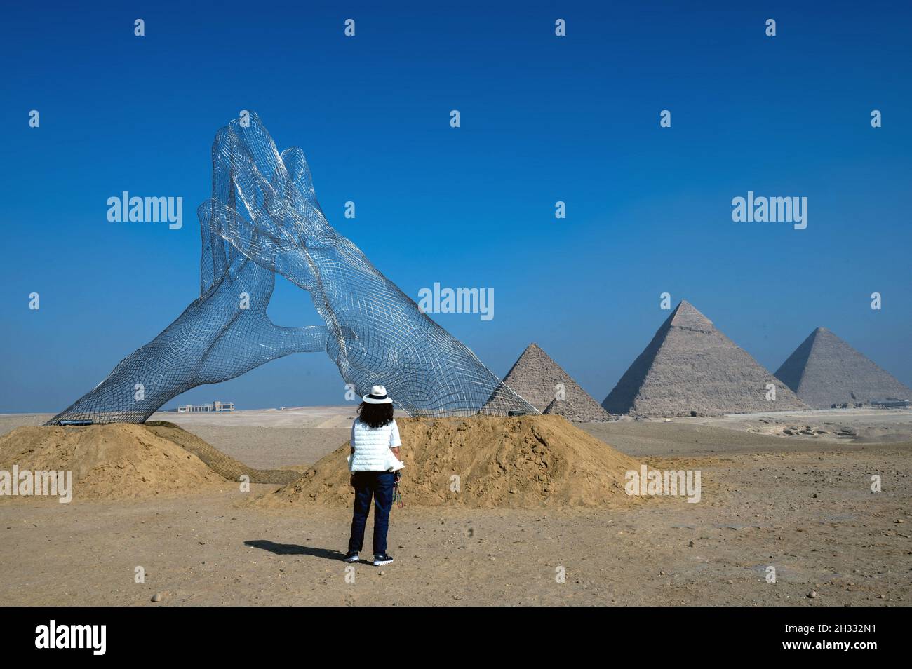 Cairo, Egypt, October 23, 2021, An installation by Italian artist ...