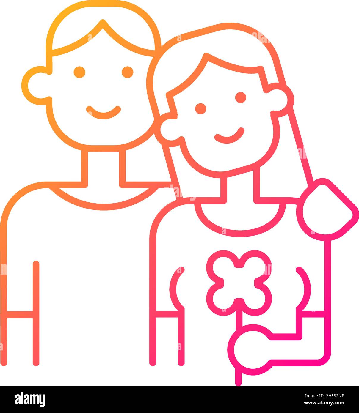 First date gradient linear vector icon Stock Vector Image & Art - Alamy