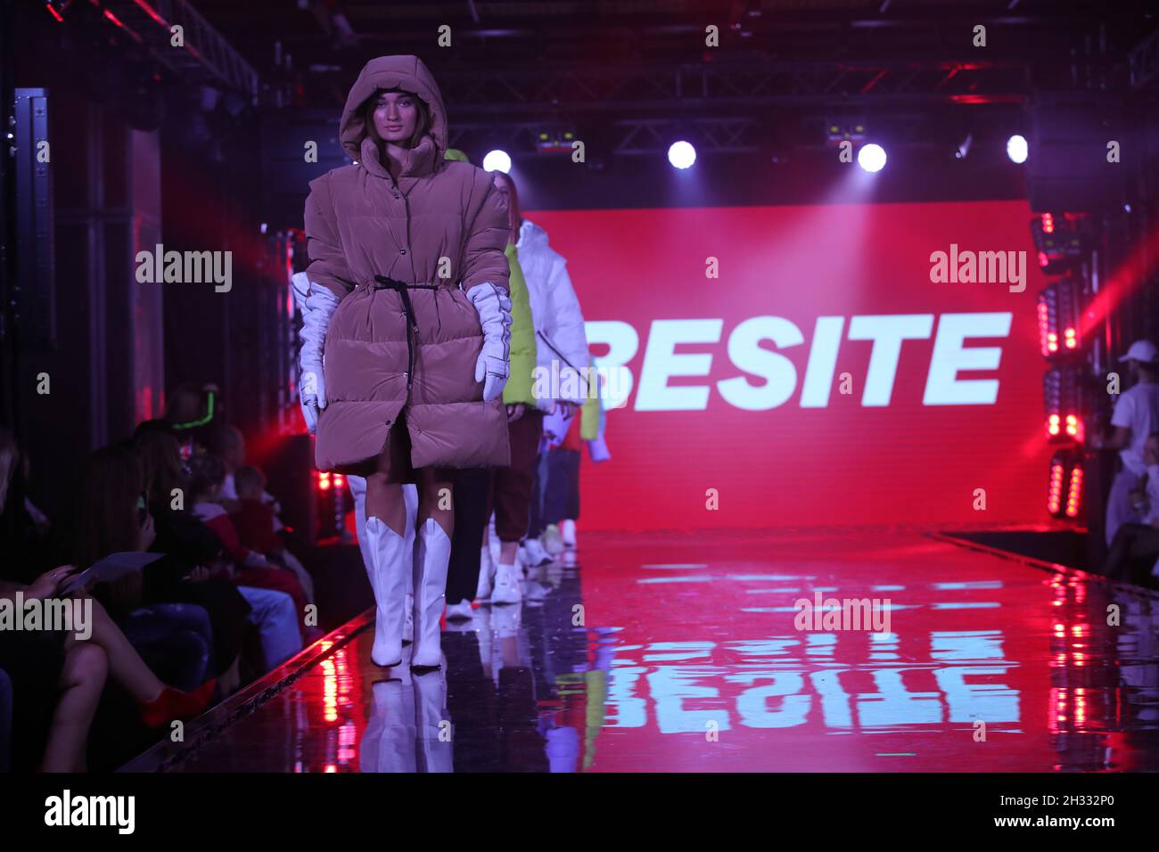 KYIV, UKRAINE - OCTOBER 23, 2021 - The NEBESITE catwalk show takes ...