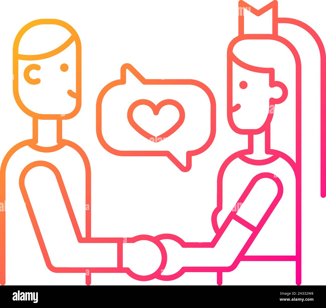 Wedding vows gradient linear vector icon Stock Vector Image & Art - Alamy