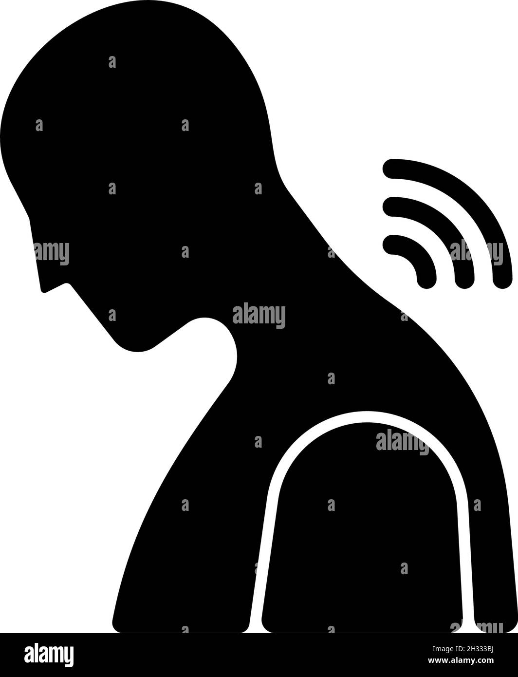 Back pain backache pictogram Black and White Stock Photos & Images - Alamy