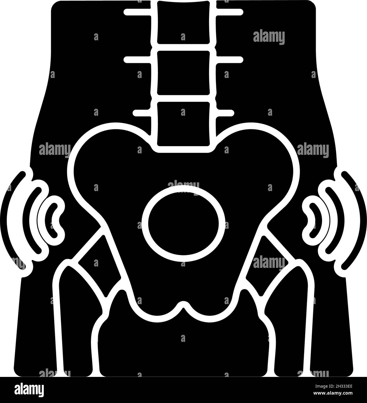 Hip joint icon vector Black and White Stock Photos & Images - Alamy