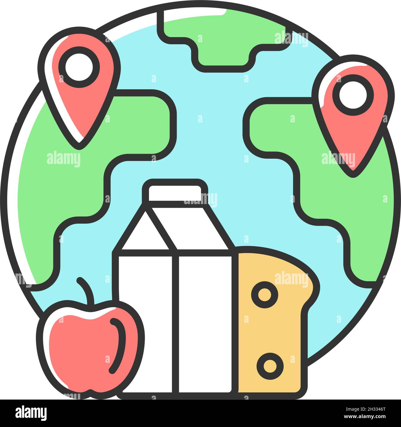 Food allocation RGB color icon Stock Vector Image & Art - Alamy Food allocation RGB color icon Stock Vector Image & Art - Alamy