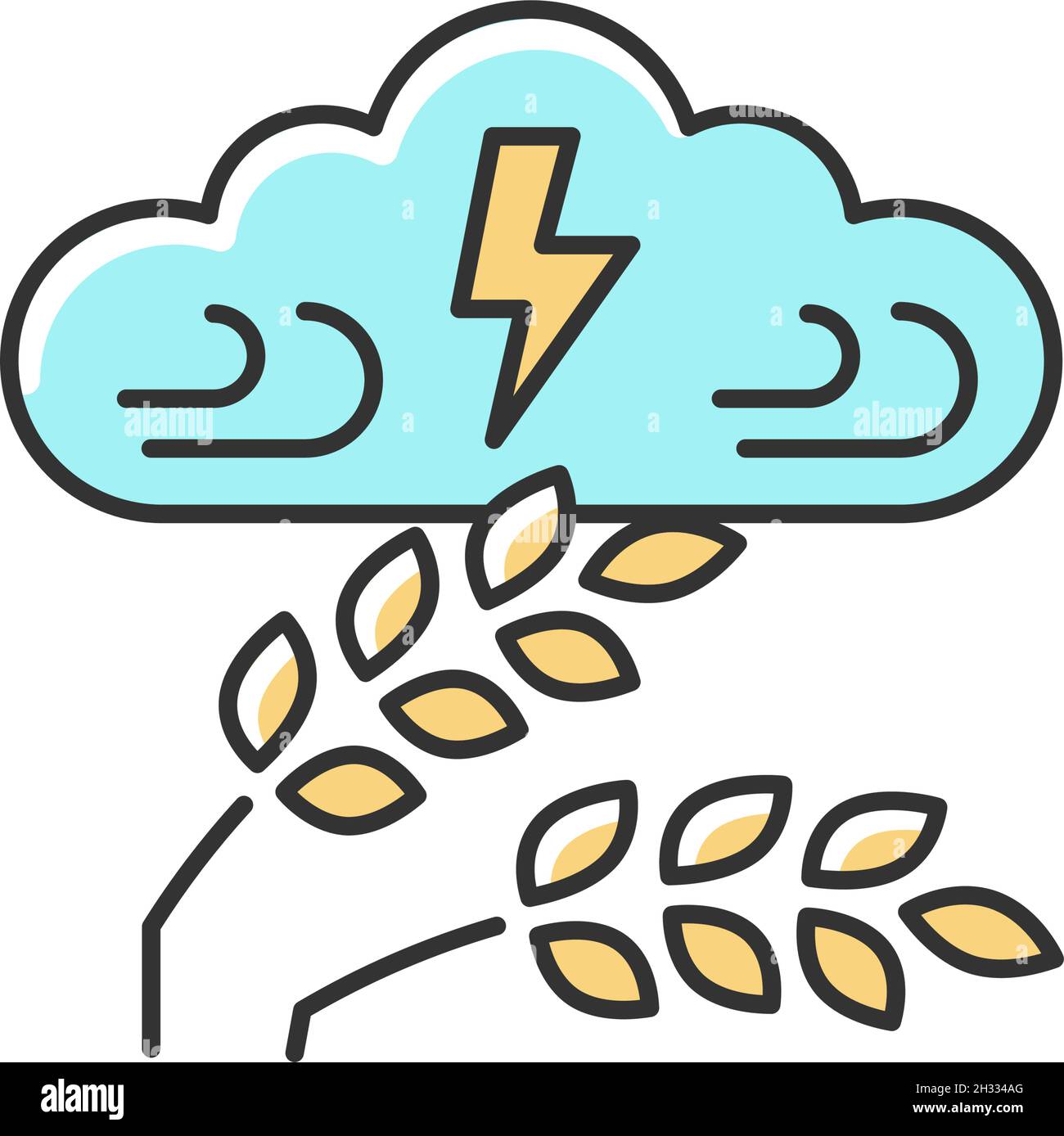 Adverse weather RGB color icon Stock Vector Image & Art - Alamy