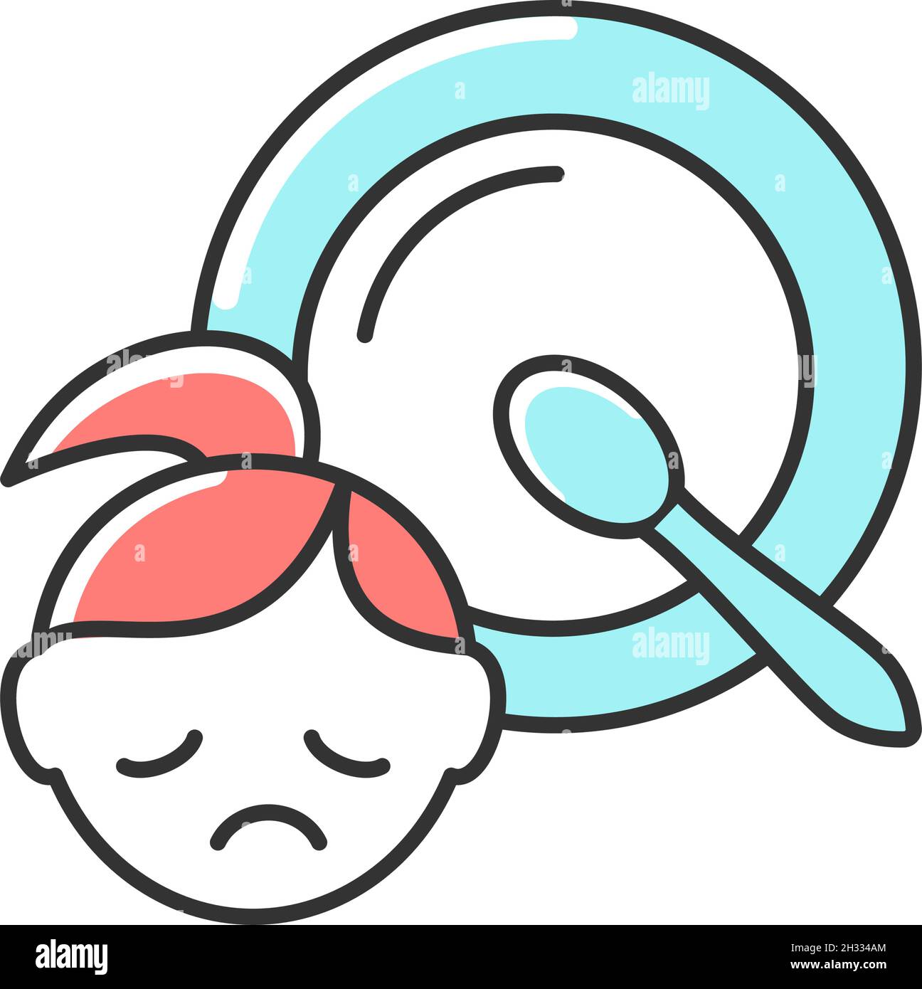 Child hunger RGB color icon Stock Vector Image & Art - Alamy