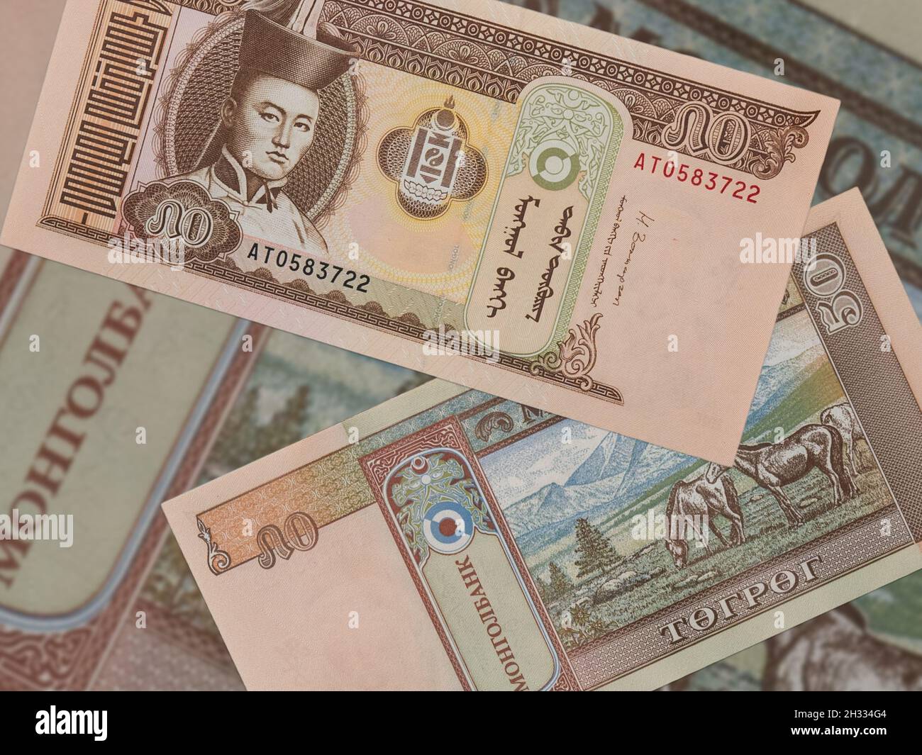 Mongolian tugrik banknotes hi-res stock photography and images - Alamy