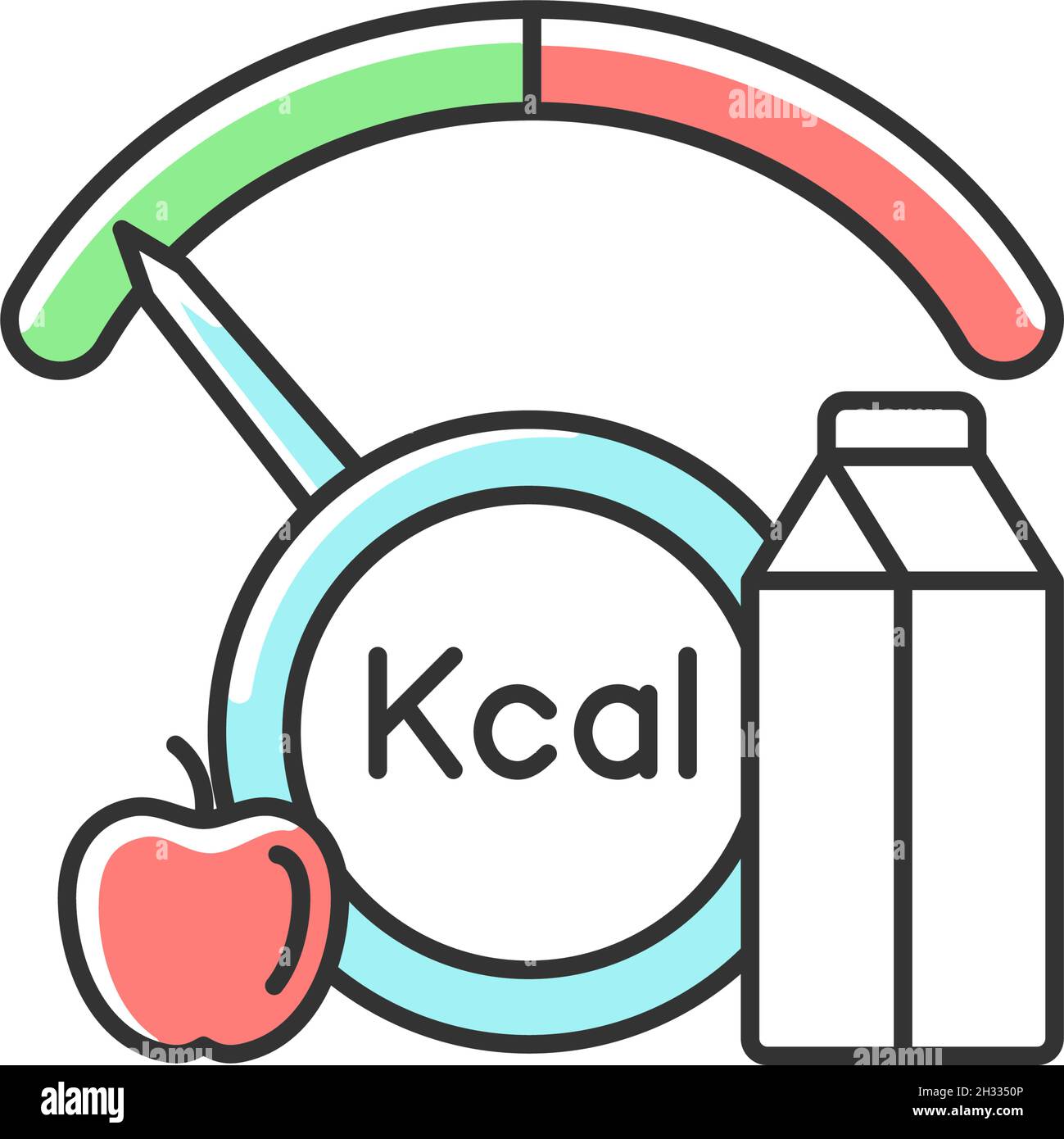 Insufficient calories consumption RGB color icon Stock Vector Image ...