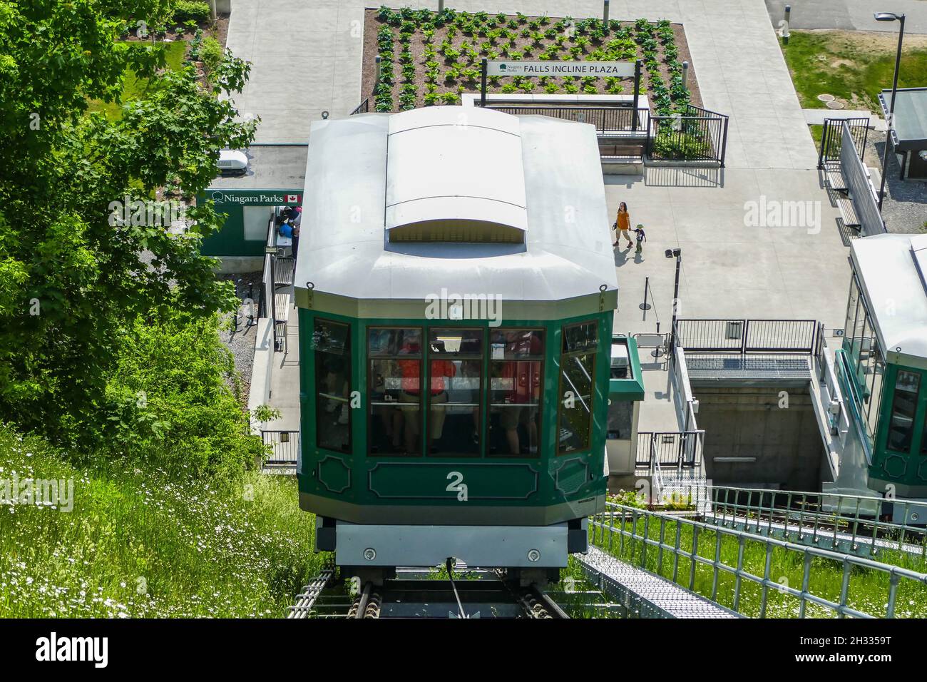 NIAGARA FALLS, ONTARIO, CANADA - MAY 29, 2016: Niagara Falls view with ...