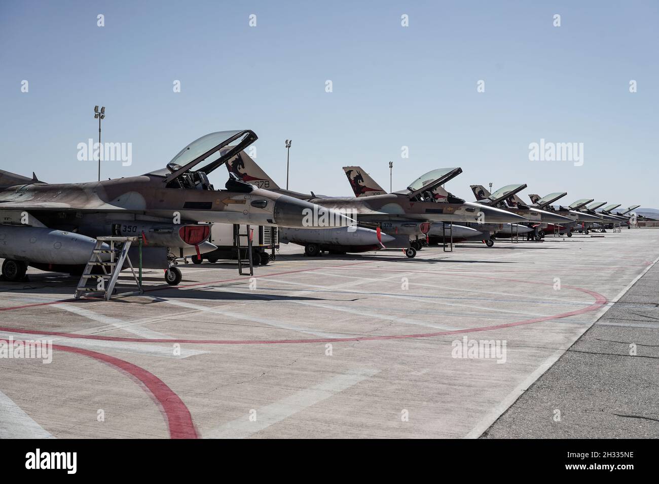 Ovda Airbase, Israel. 24th Oct, 2021. Fighter jet pilots take part in ...