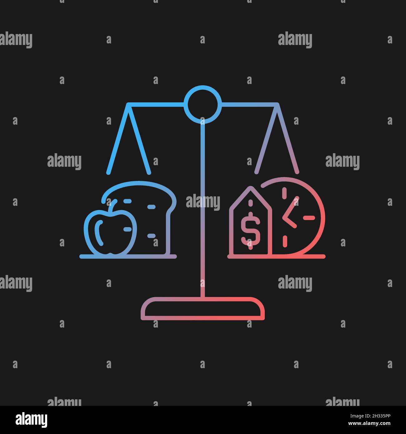 Food stability gradient vector icon for dark theme Stock Vector Image ...